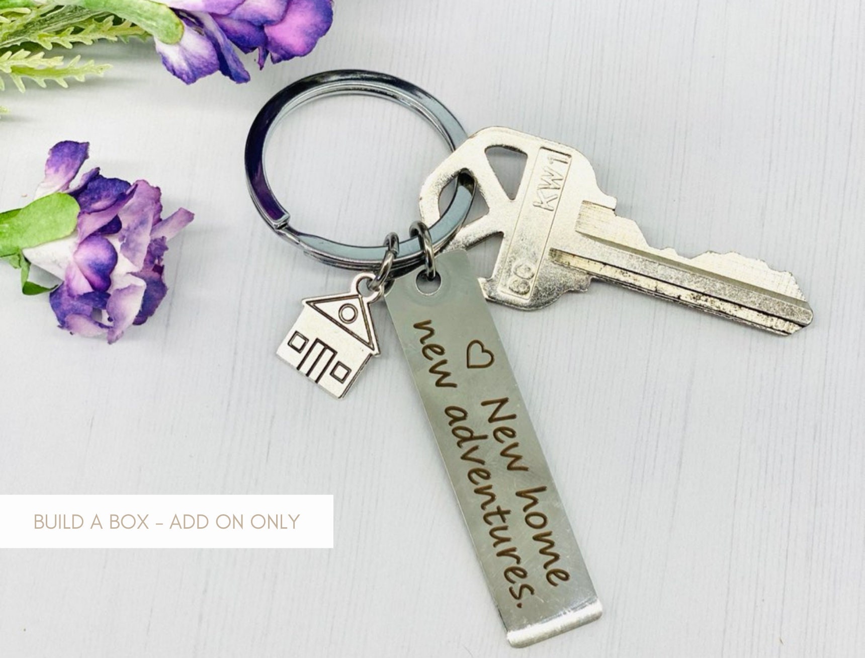 Build A Box Add On: Keychain New Home New Adventure not - Etsy
