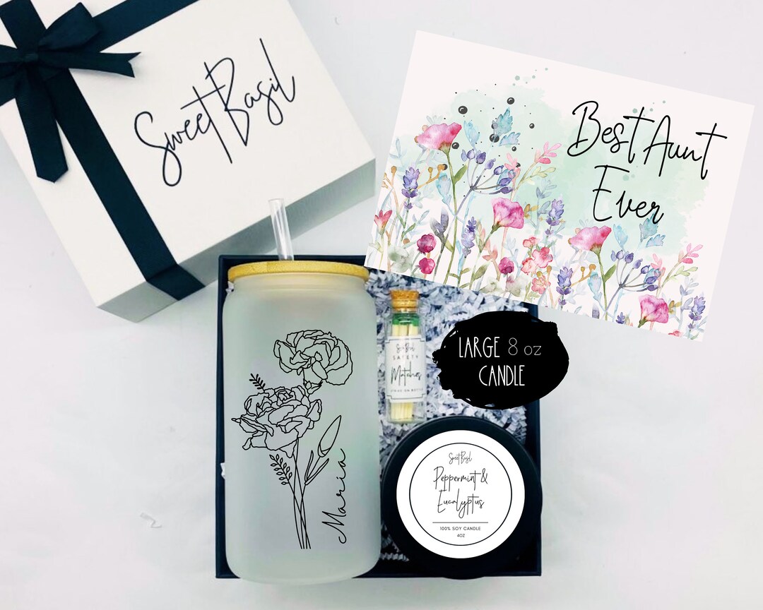 Personalized Libbey Glass Cup - Best Aunt Gift - Aunt Mother Day Gift ...