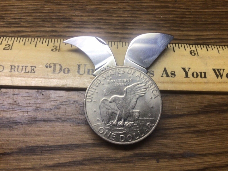 2 Coins Eisenhower IKE 1972 Coin Knife File Scissors Cigar Cutter Multi ...