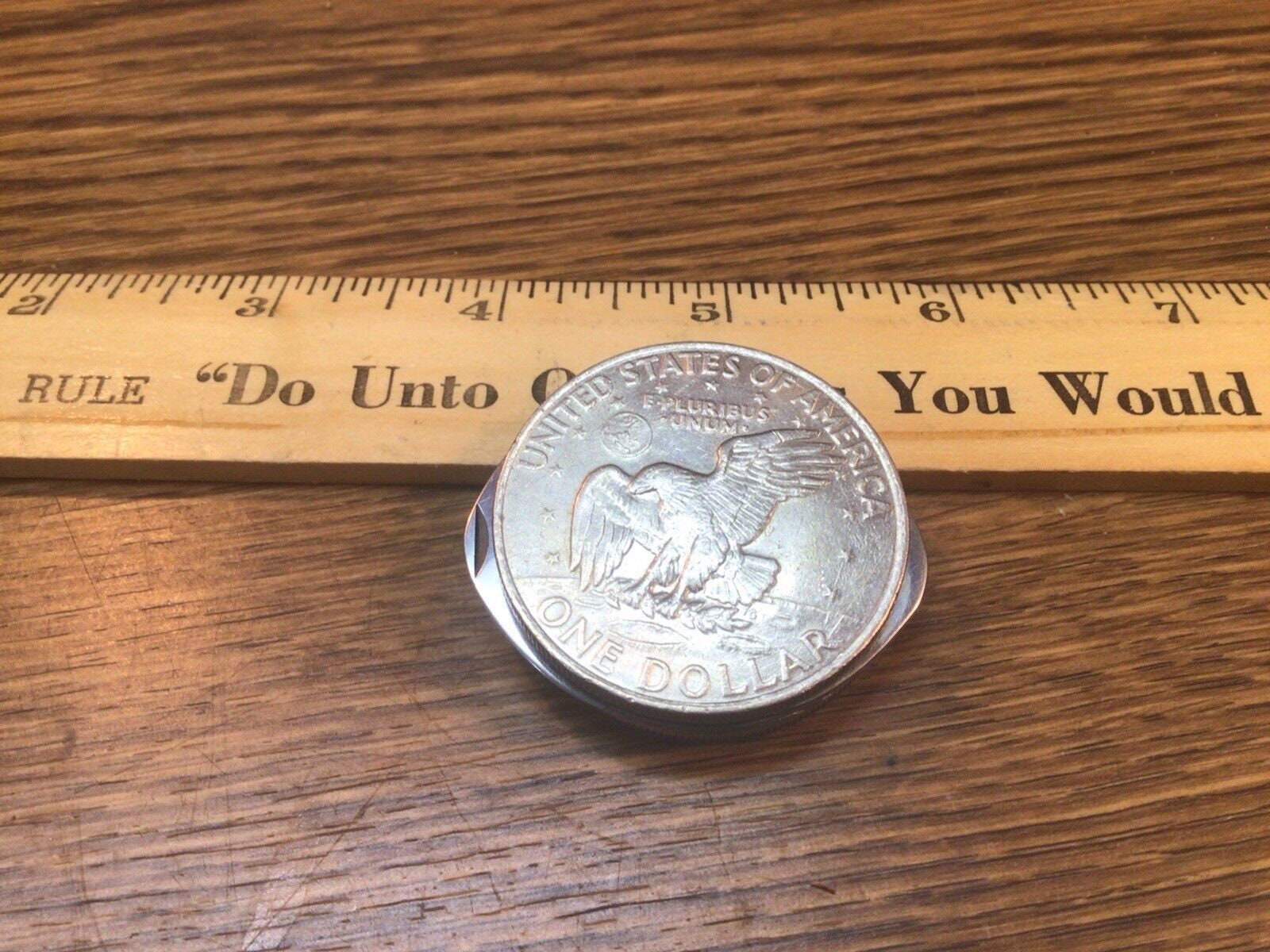 2 Coins Eisenhower IKE 1971 Coin Knife File Scissors Cigar Cutter Multi ...