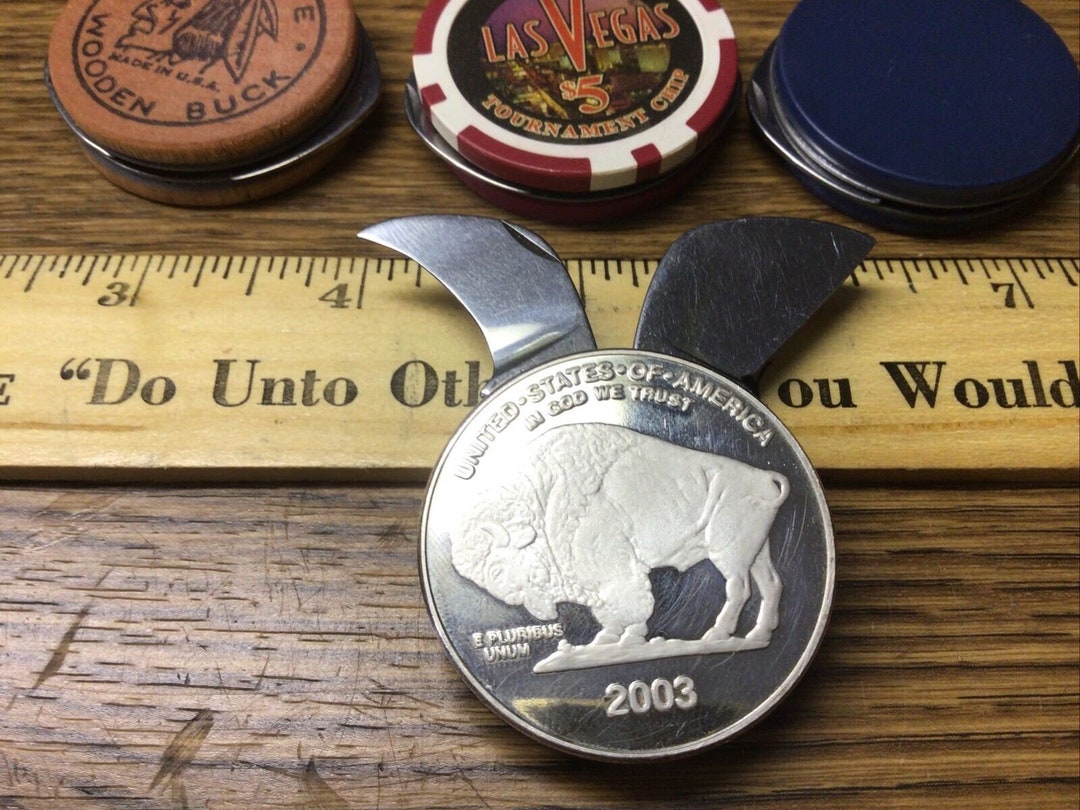 Buffalo Dollar Coin Multi-tool Knife: Vintage Folding Pocket Knife - Etsy