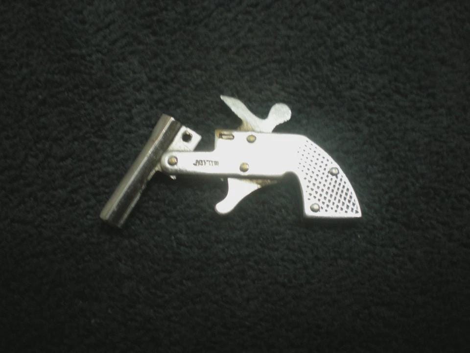 Berloque Miniature 2mm Pinfire Gun Watch Fob Pistol LITTLE ATOM JAPAN ...