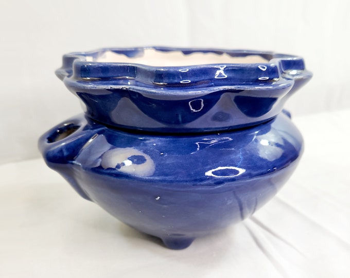 Royal Blue Ceramic African Violet Two Piece Planter Pot - Etsy