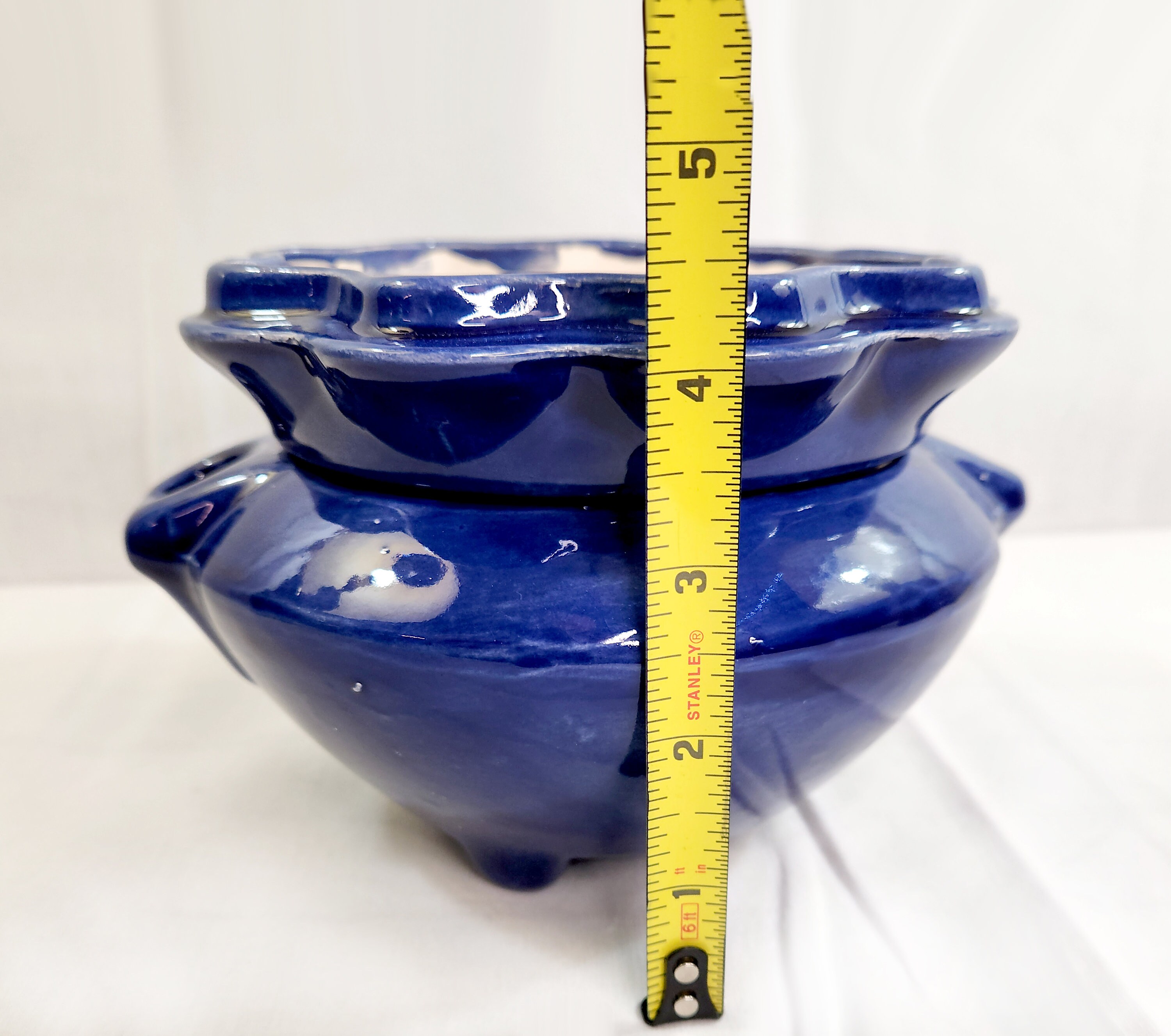 Royal Blue Ceramic African Violet Two Piece Planter Pot - Etsy