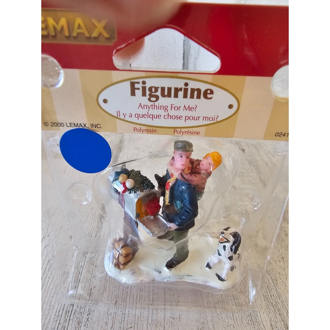 Lemax Anything for Me Mailbox Dog Dad Child People Figuring New 2000 ...