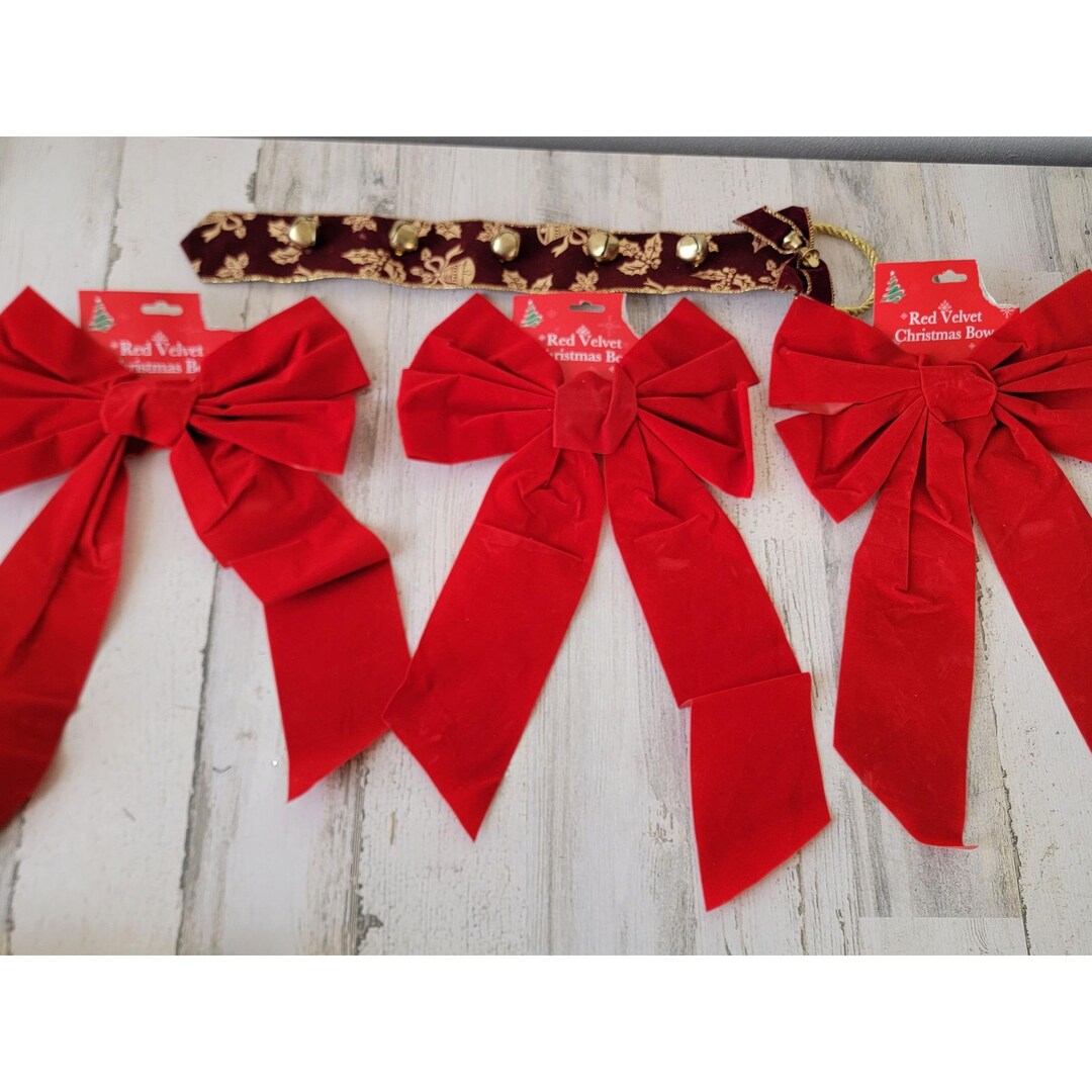 Hanging Bow Sleigh Bell Door Bell Knocker Xmas Set Decor - Etsy