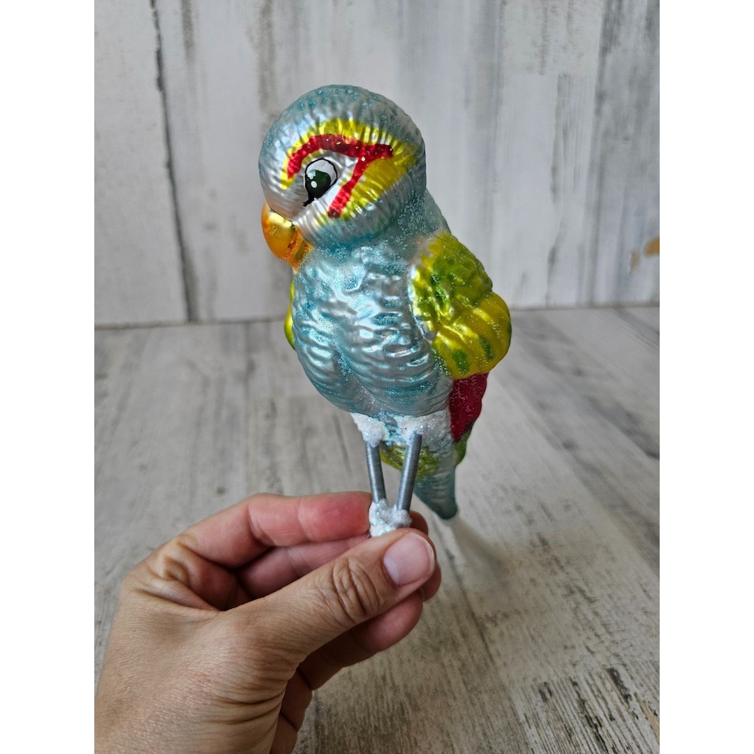 Radko Perky Pete Parrot Bird Clip AS IS Vintage Ornament Xmas Tree - Etsy
