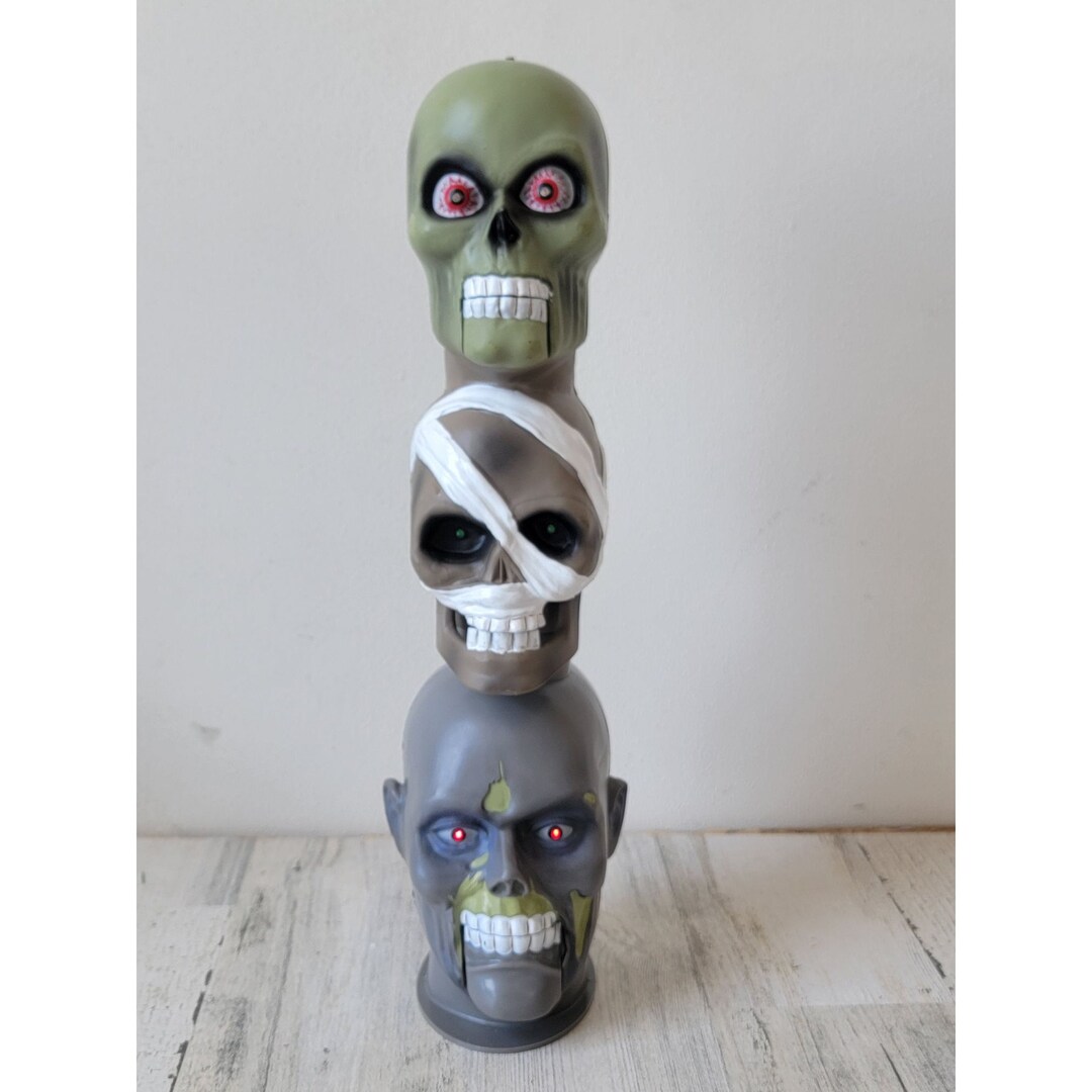 Gemmy Skull Trio Singers "shout" AS IS Halloween Animated Prop Decor - Etsy