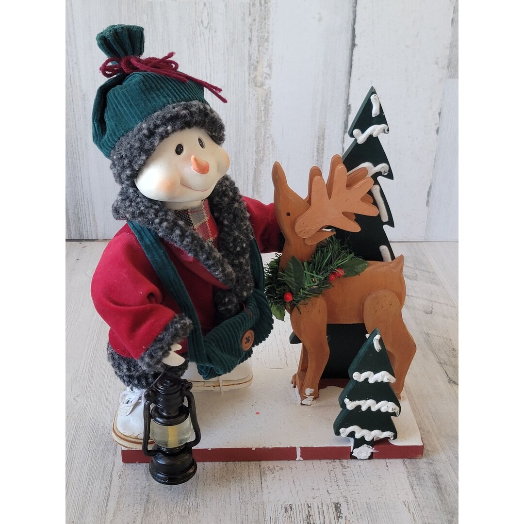 Snowman Reindeer Lantern Mistletoe Tree Xmas Home Decor - Etsy