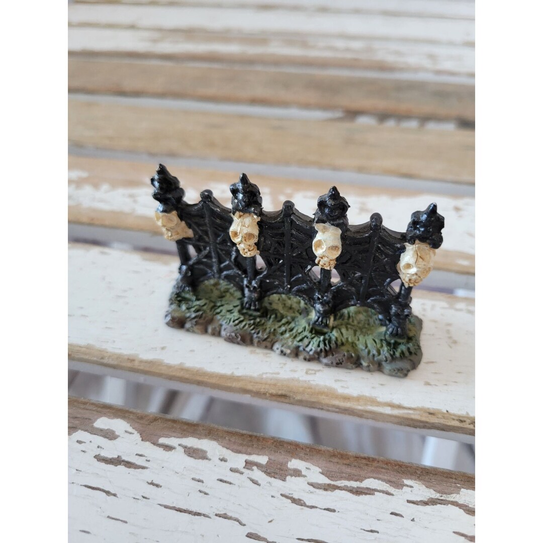 Lemax Skeleton Gate Fence Halloween Village Decor Accessory - Etsy