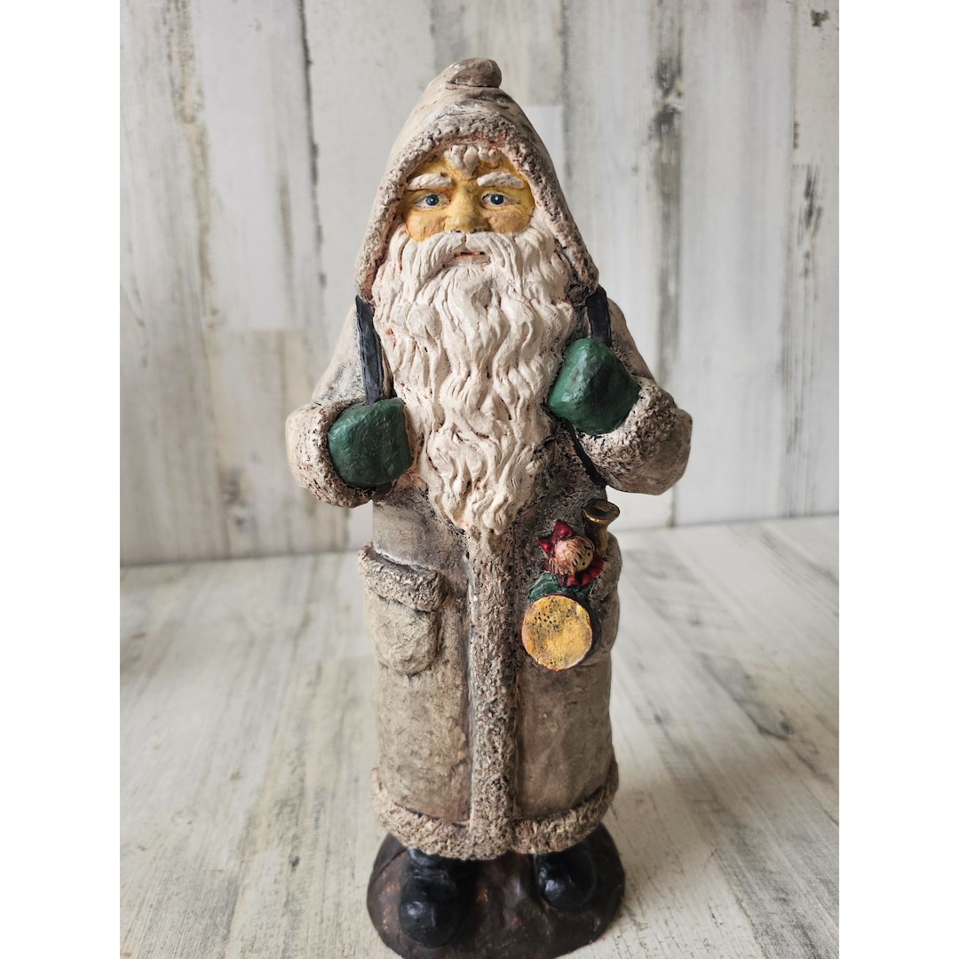 Russ Berrie Santa Large 12" Shabby Chic Plaster Father Xmas Decor - Etsy