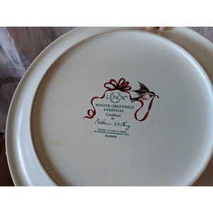 Lenox Cardinal 10.5-in Dinner Plate X-mas Bird Winter Greetings - Etsy