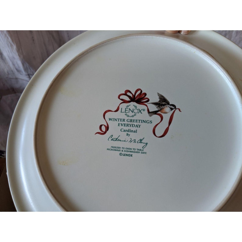 Lenox Cardinal 10.5-in Dinner Plate X-mas Bird Winter - Etsy