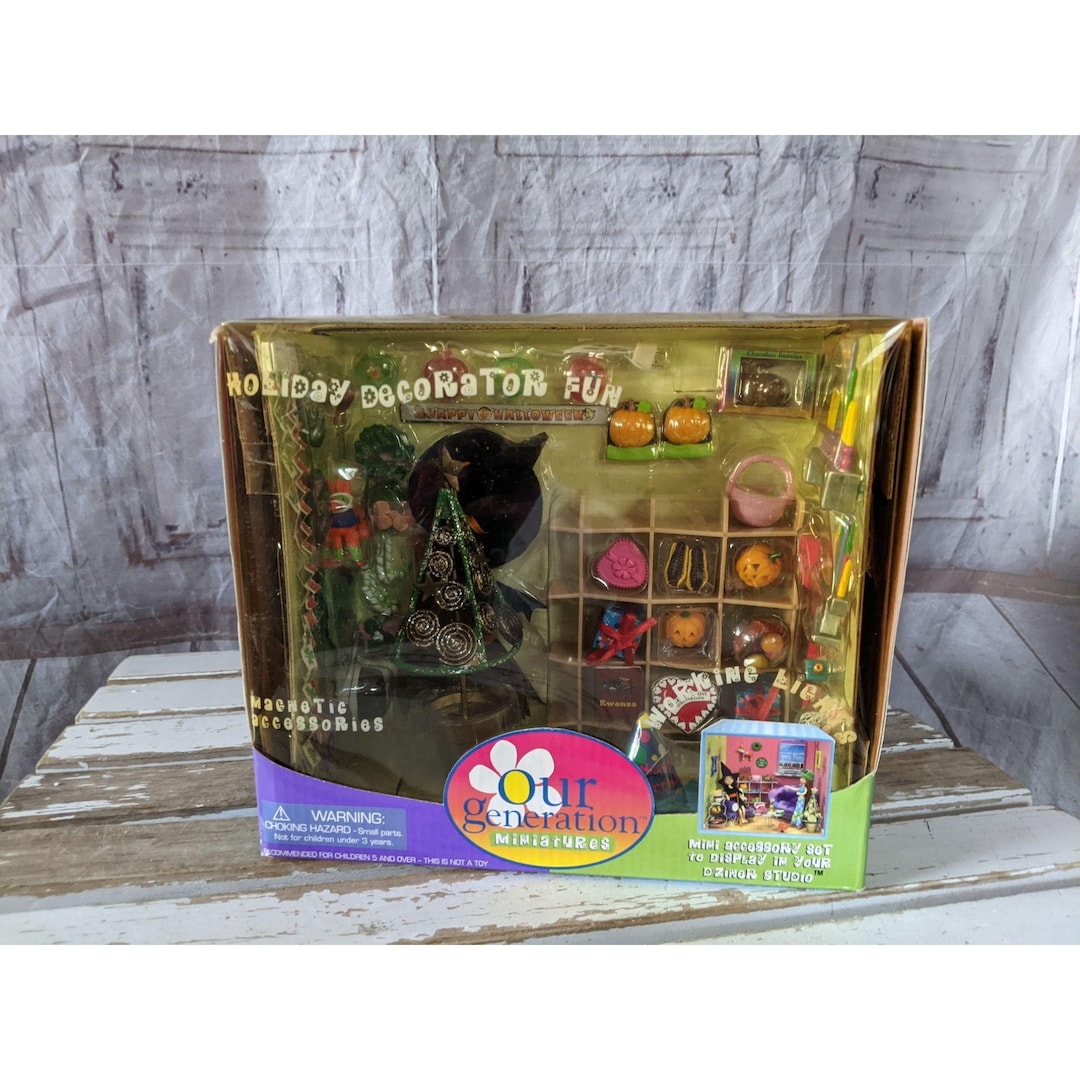 Our Generation Holiday Decorator Fun Miniatures NEW Light Display Set ...