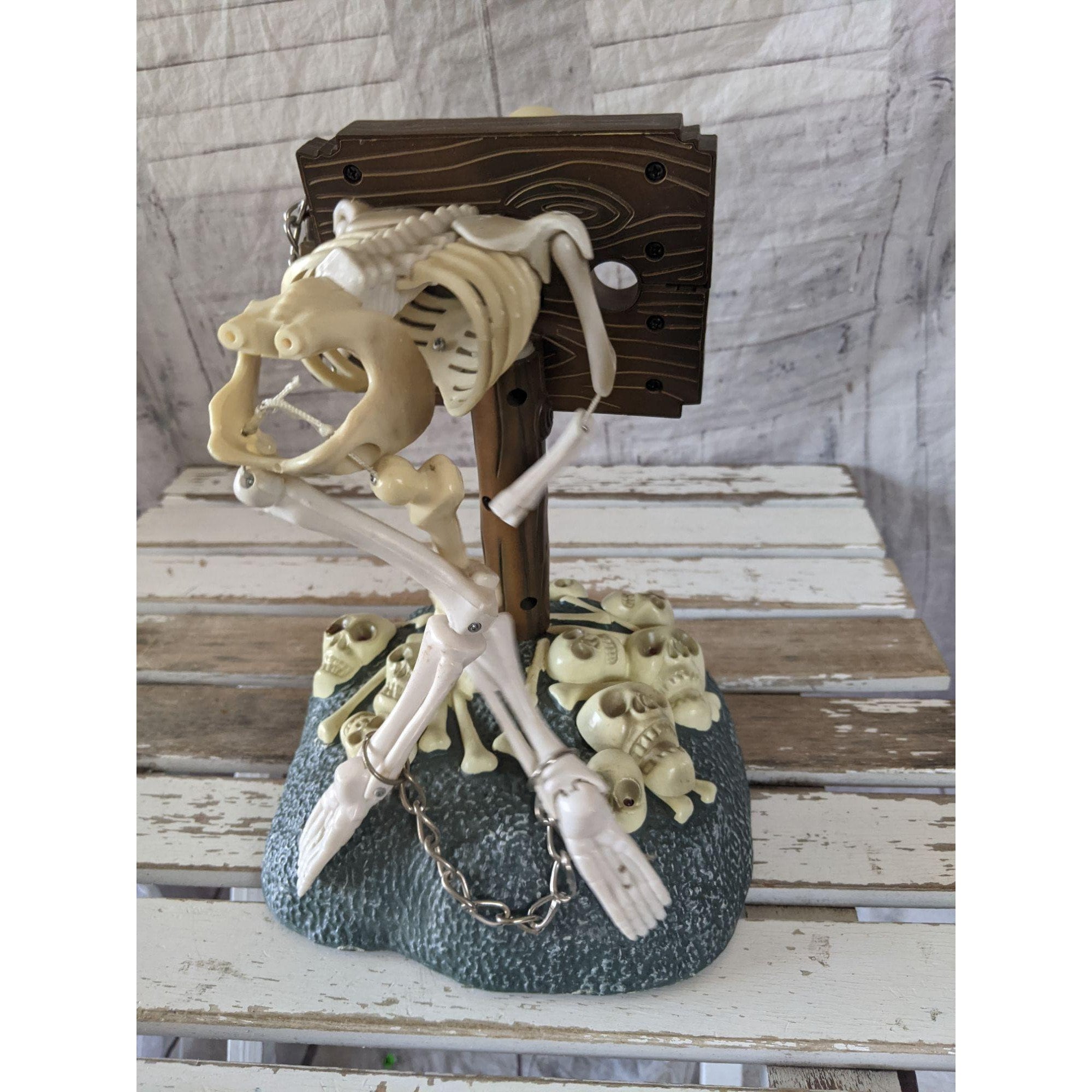 Gemmy Skeleton Guillotine Animated Light up Sound Halloween - Etsy