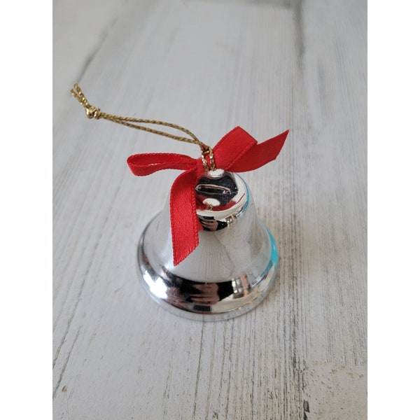 Silver Bell Ornament - Etsy
