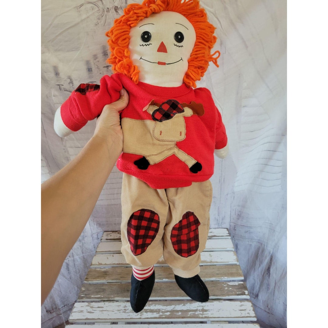 Raggedy Andy Moose Plush Stuffed Doll - Etsy