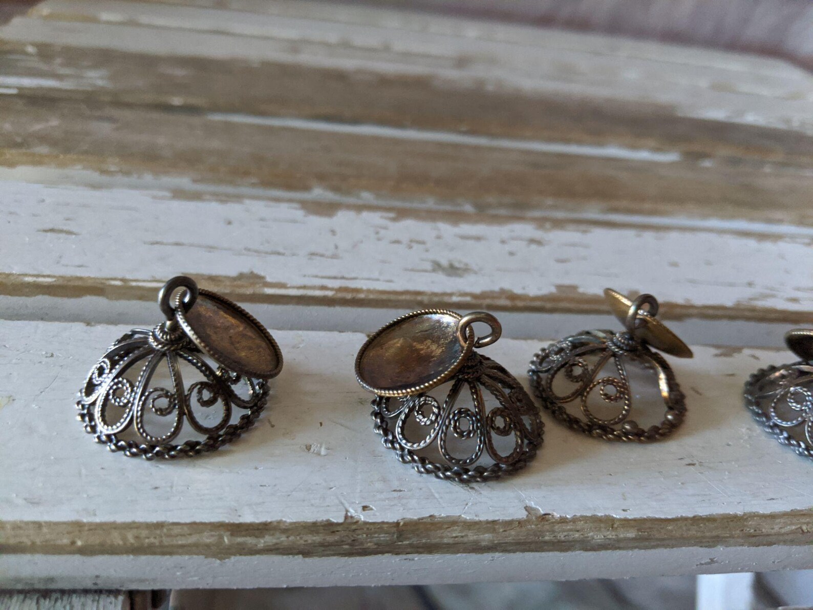 Vintage Filigree Buttons? Set Six - Etsy