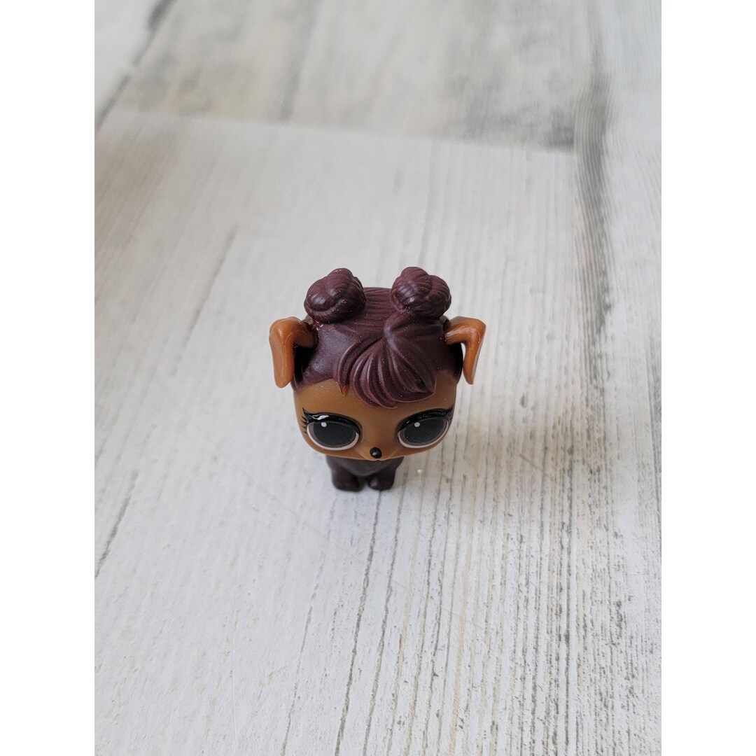Mini coleta marrón cachorro perro mascota muñeca accesorio figura de ...