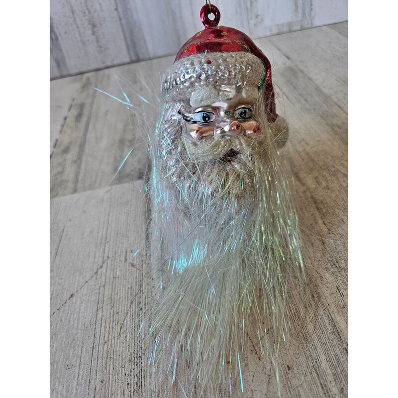 Santa Head Ornament - Etsy