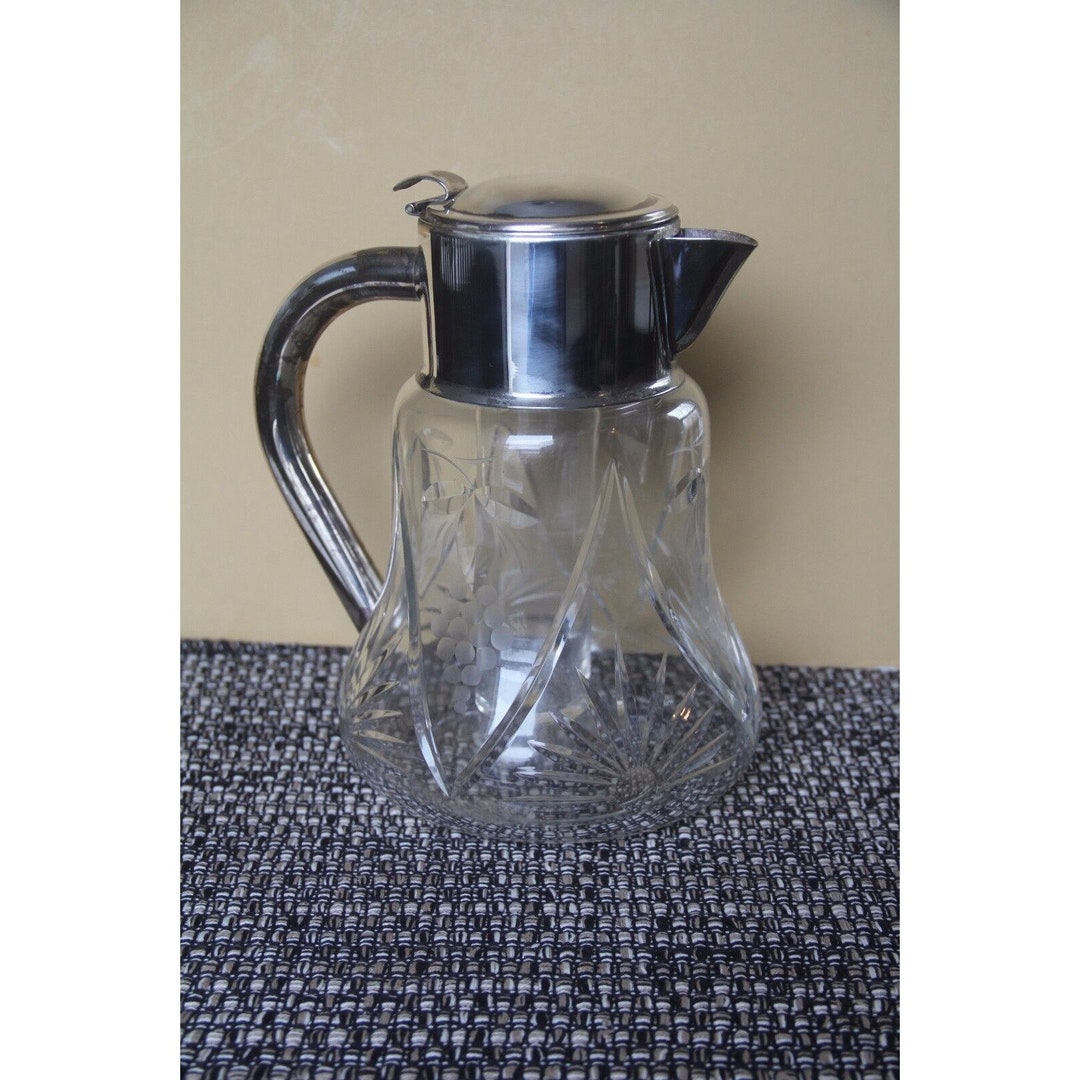 WMF? Made Western Germany Glass Vintage Lead Crystal Grape Pitcher ...