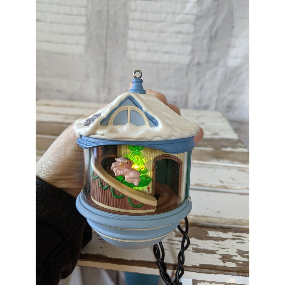 Hallmark House Tree Animated AS IS Light Ornament Xmas Holiday 1987 ...