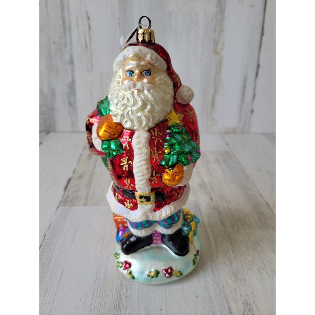 Radko Large Santa Ornament Presents Tree Vintage Toys Bag Presents - Etsy