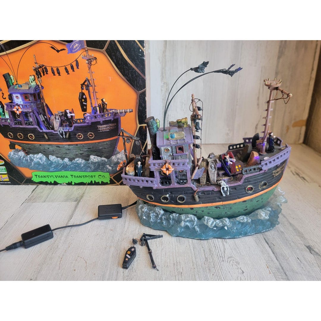 Lemax AS IS Transylvania Transport Co Boat Spooky Town - Etsy