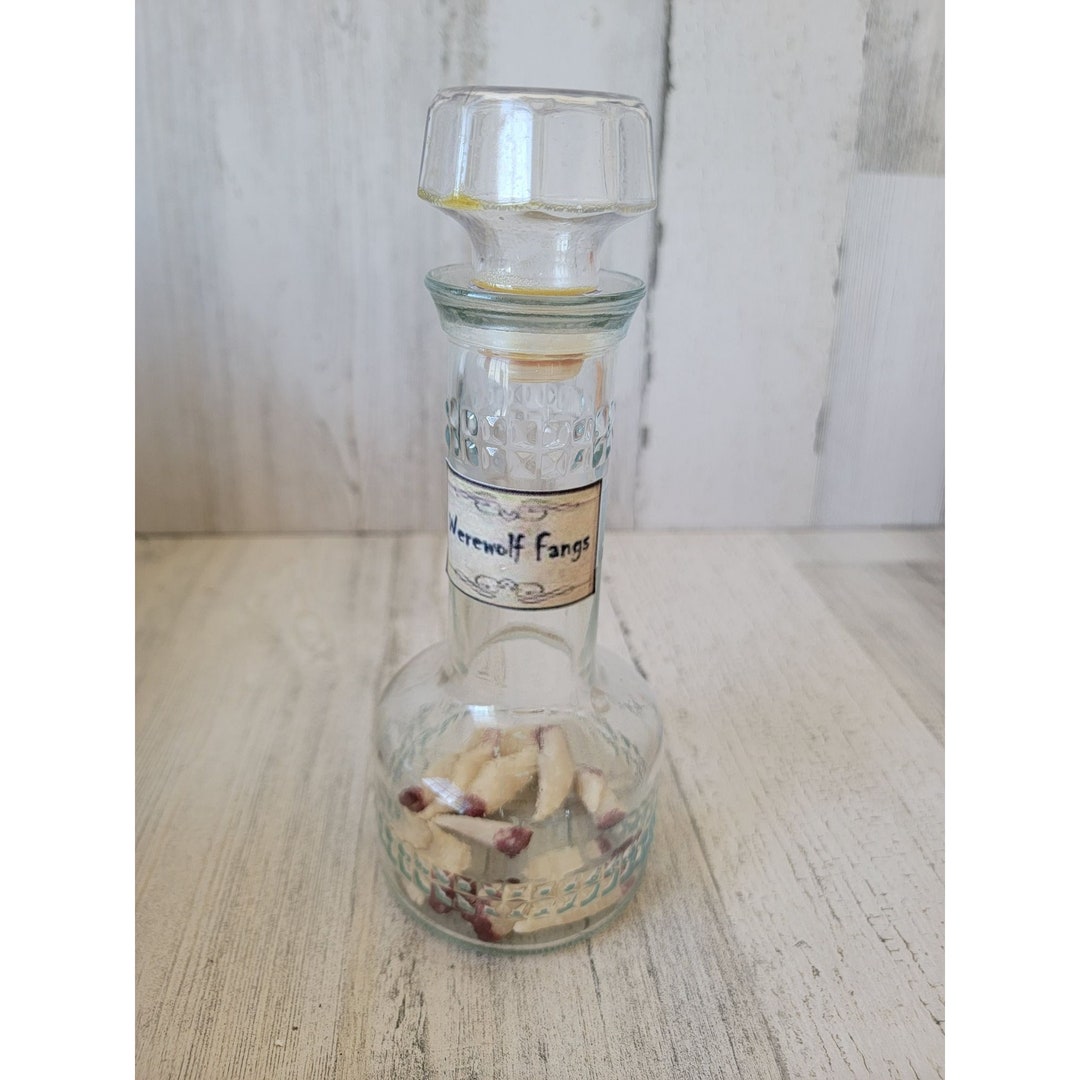 Werewolf Fangs Potion Bottle Spooky Halloween Decor - Etsy
