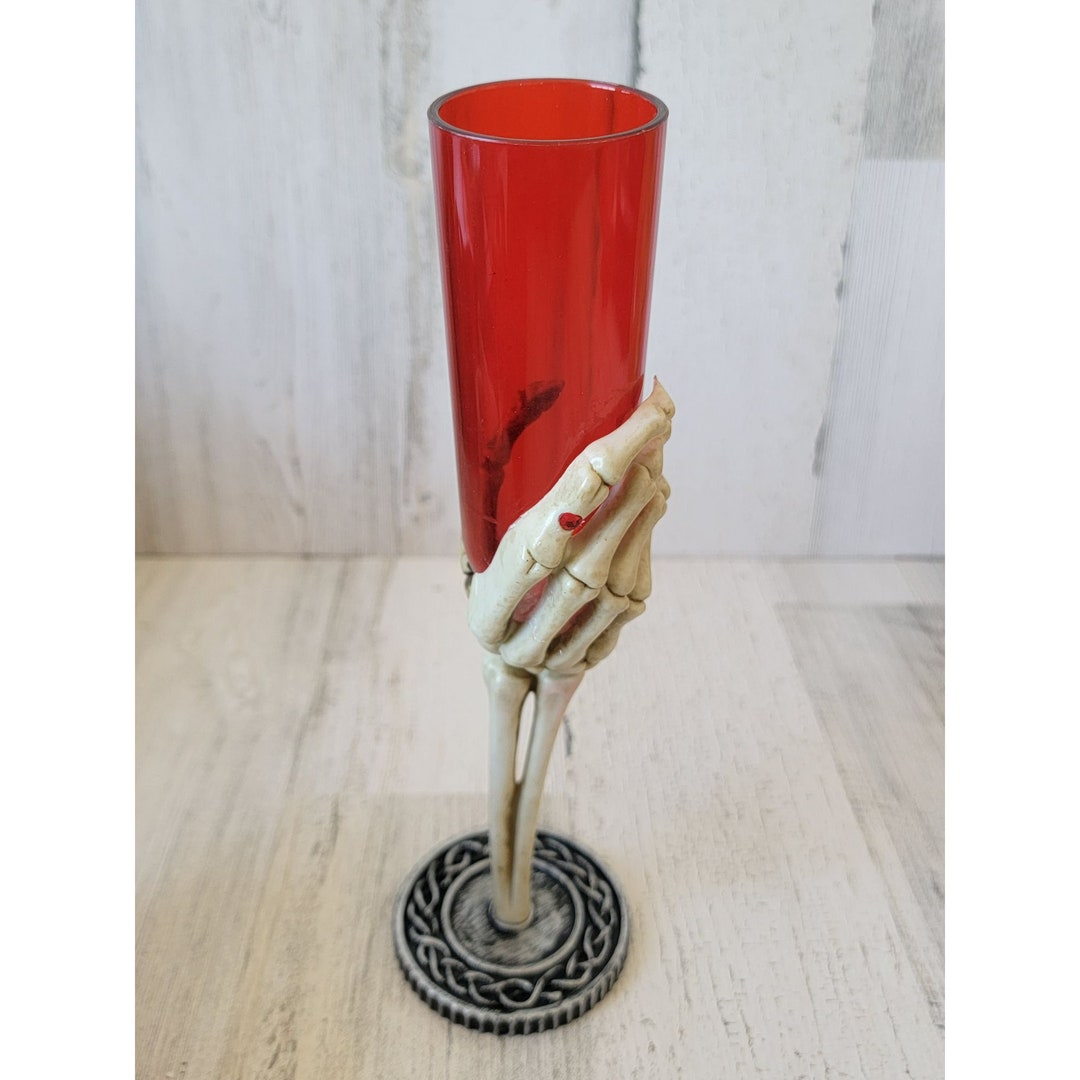 Easter Unlimited Halloween Skeleton Hand Champagne Flute Cup Decor - Etsy