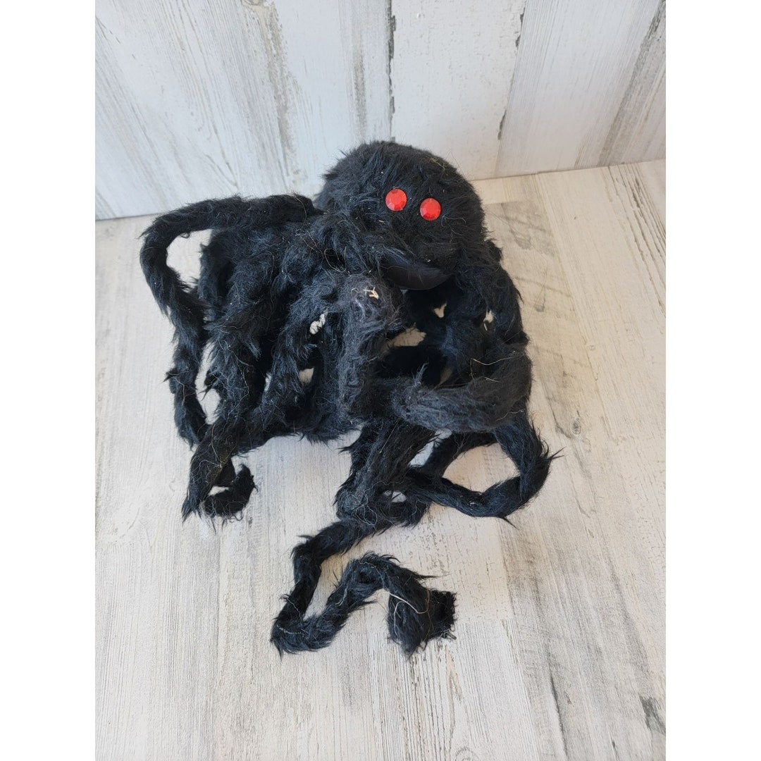 Large Fuzzy Black Red Eye Tarantula Halloween Prop Scary Spider - Etsy