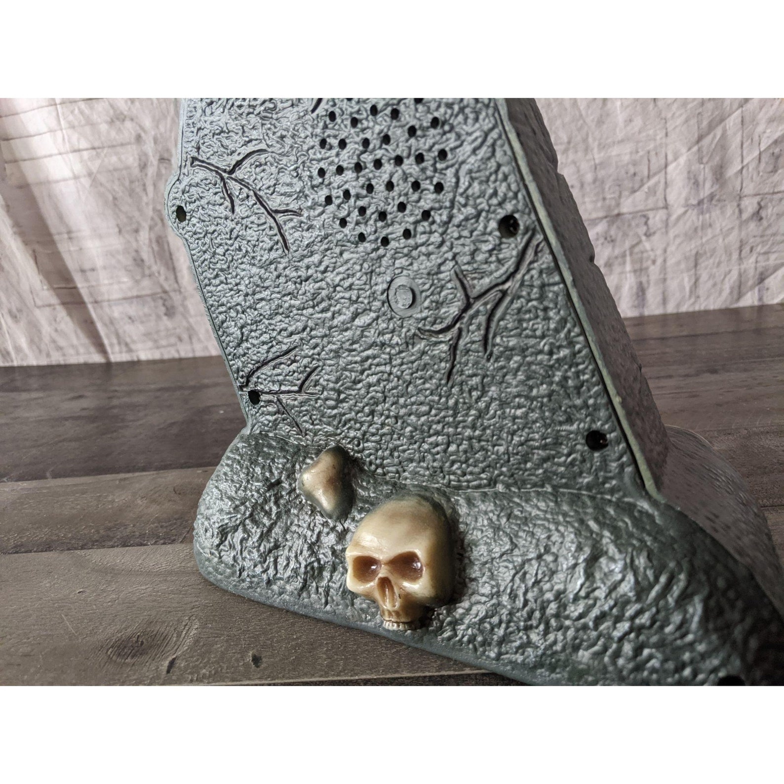 Gemmy Skull Halloween Tombstone Prop Howlin Decor Animated | Etsy