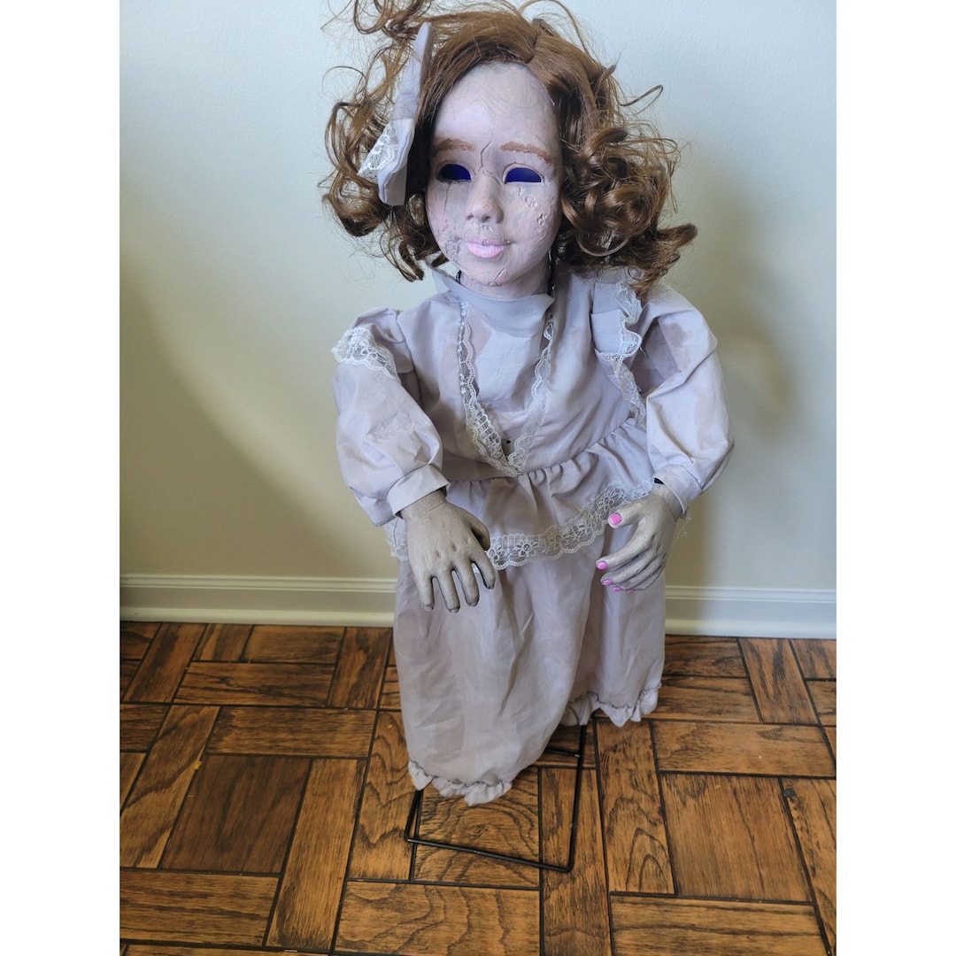 Halloween Haunted Child Girl Prop Light Life Size Sound - Etsy