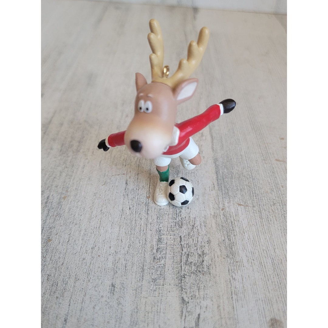 Hallmark 1990 Comet Soccer Reindeer Ornament Xmas - Etsy