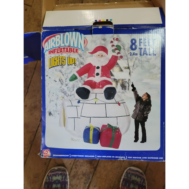 Gemmy Inflatable Igloo Santa Xmas Lawn Decor Presents - Etsy