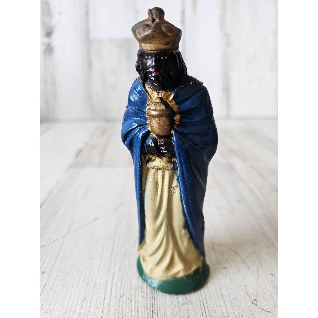 Vintage Wise Men Unique Blue Nativity Vintage Village Xmas - Etsy