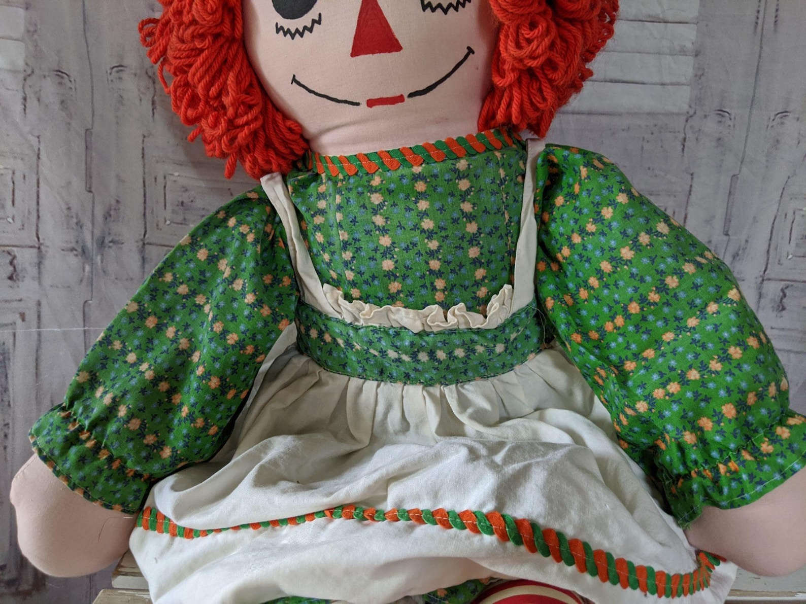 Vintage 33-in raggedy and green dress | Etsy