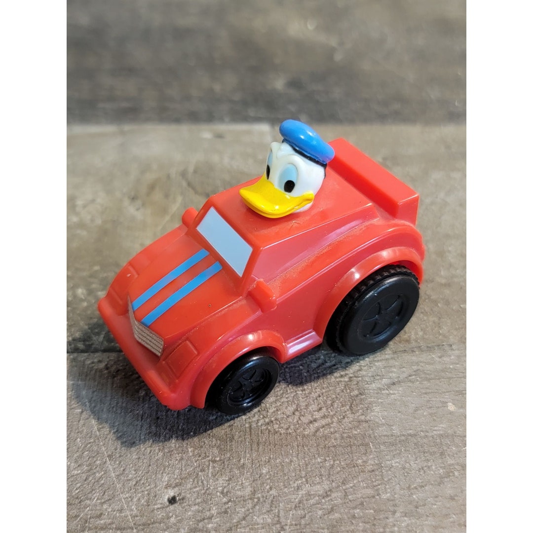 Donald Duck Red Car Mattel Toy Figure Disney - Etsy