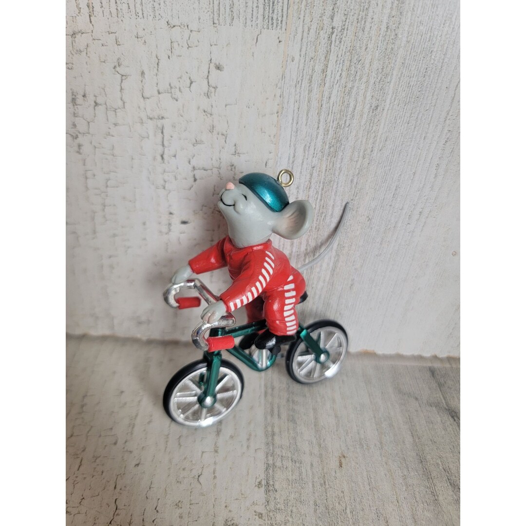 American Greetings Vintage Tour D' Christ Mouse Bike Mouse Ornament ...