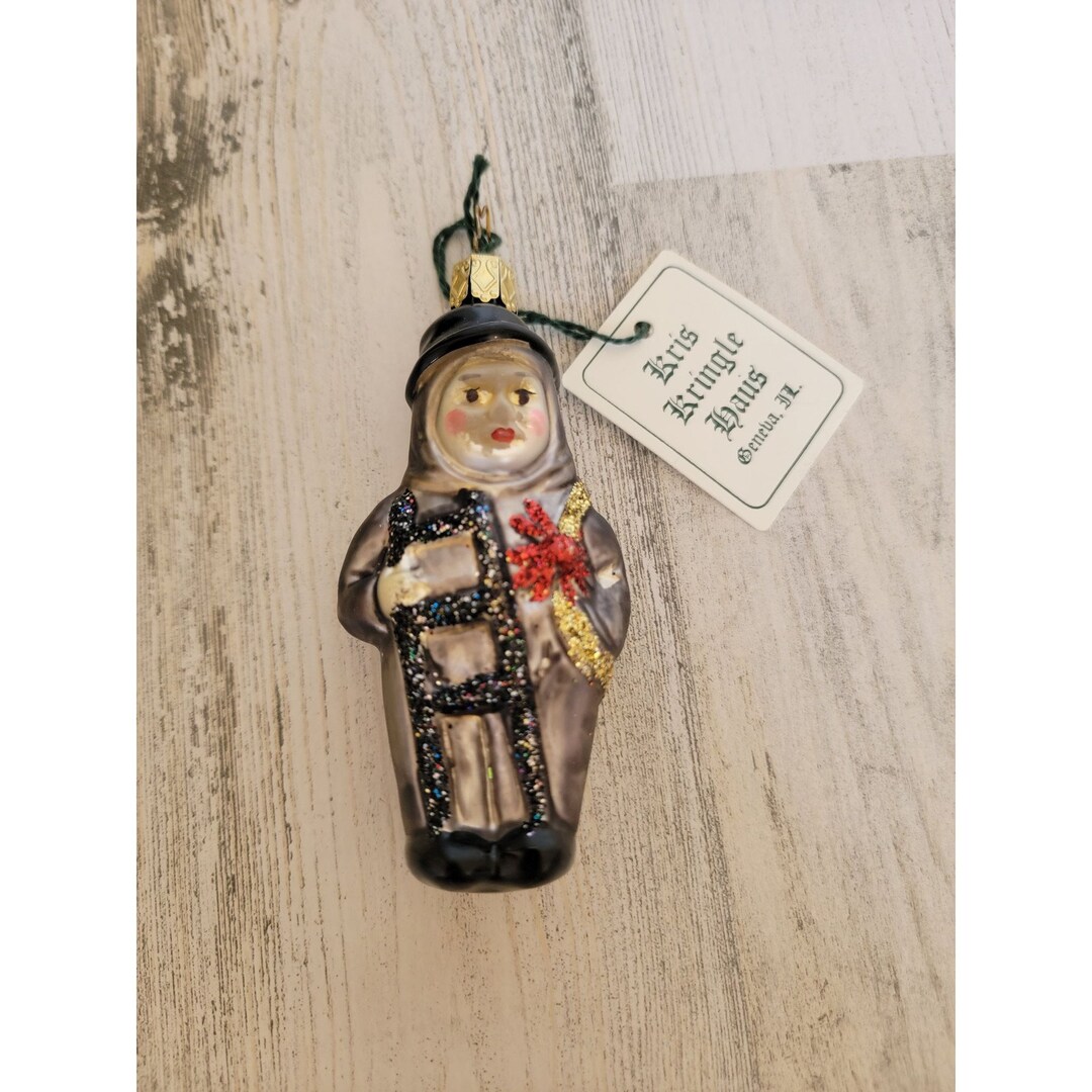 German Kris Kringle Chimney Sweep Blown Glass Ornament Xmas - Etsy