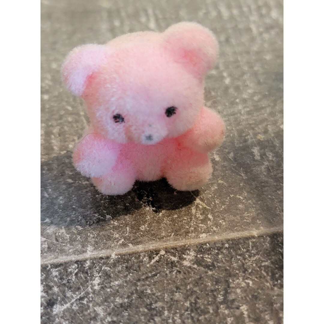 Miniature Light Pink Teddy Fuzzy Bear Toy Figure - Etsy