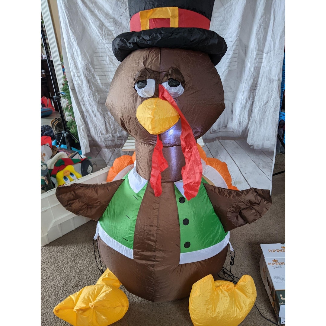 Pumpkin Hollow Inflatable Turkey Thanksgiving Lawn Decor - Etsy