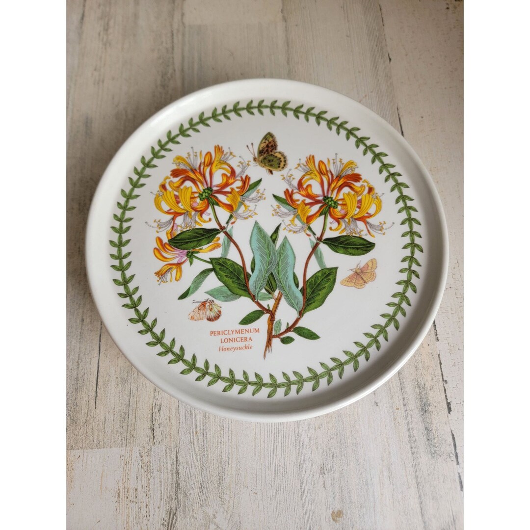 Portmeirion Botanic Gardens Honeysuckle 10" Footed Cake Plate - Etsy