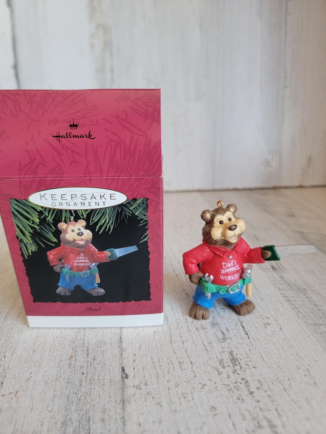 Hallmark Dad 1993 Bear Carpenter Ornament Xmas - Etsy