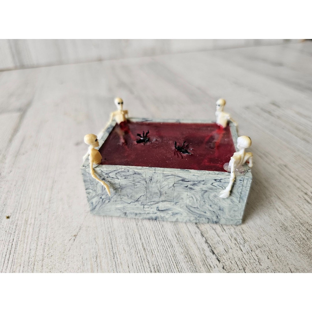 Vintage Village Skeleton Halloween Hot Tub Spa Spiders Unique - Etsy