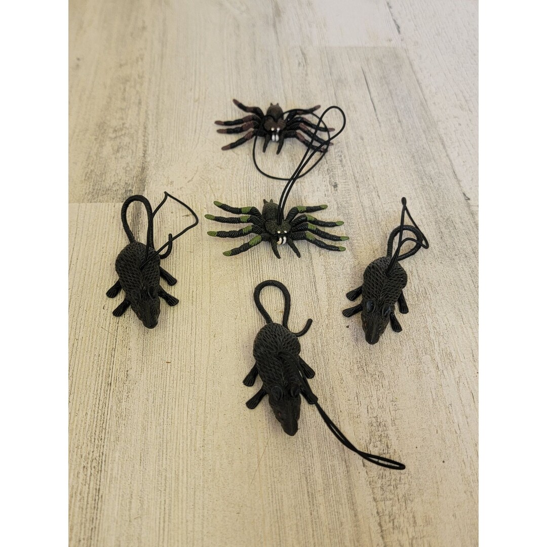 Mini Rubber Rats Quieter Set Halloween Hanging Crop Decor - Etsy