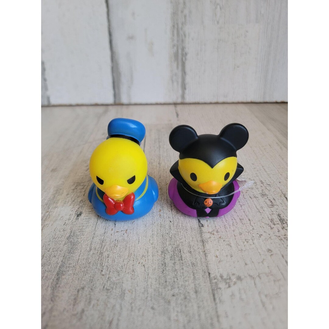 Disney Mickey Vampire Donald Rubber Duck Toy Figure Set - Etsy
