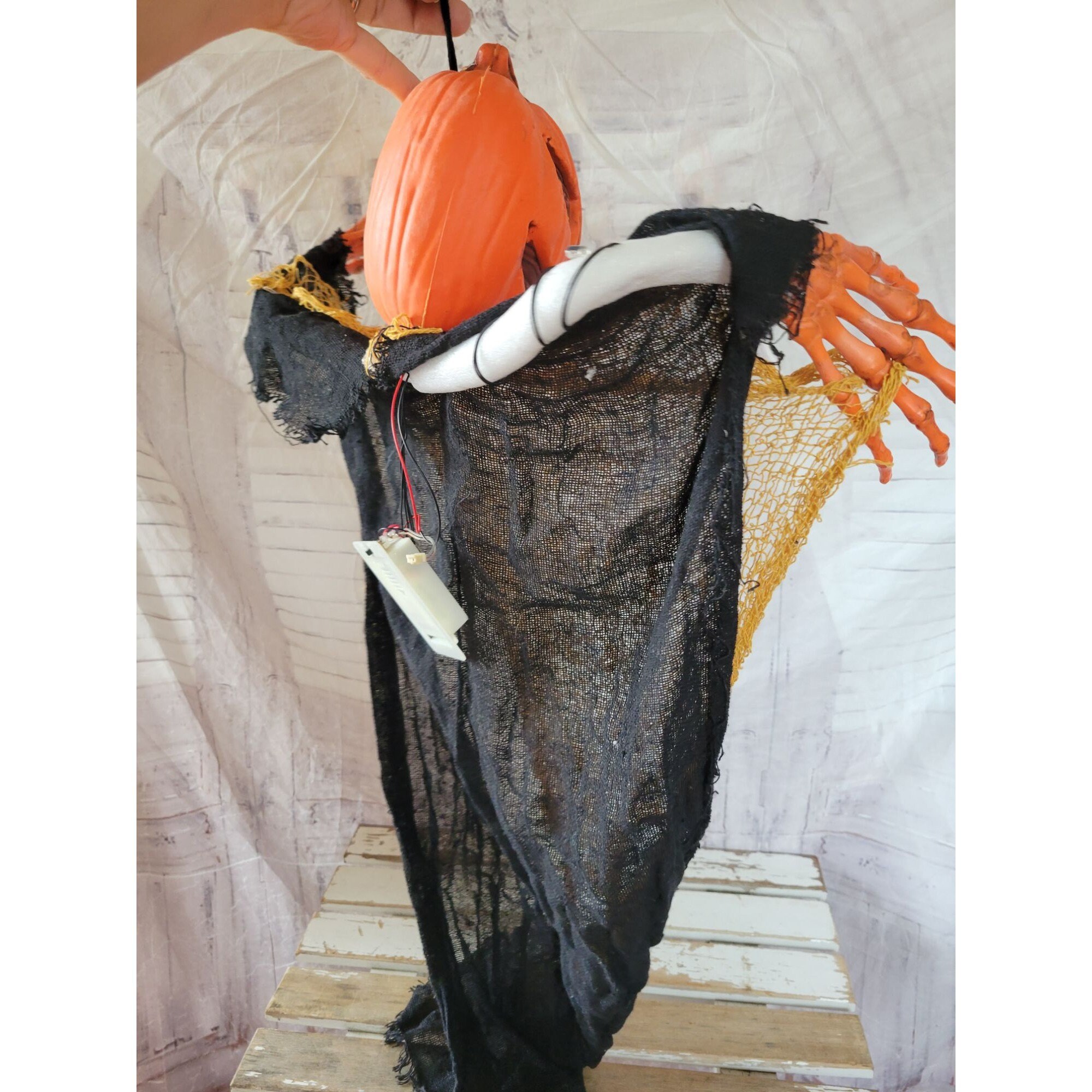 Pumpkin Halloween Prop Light up LED Decor Plastic | Etsy