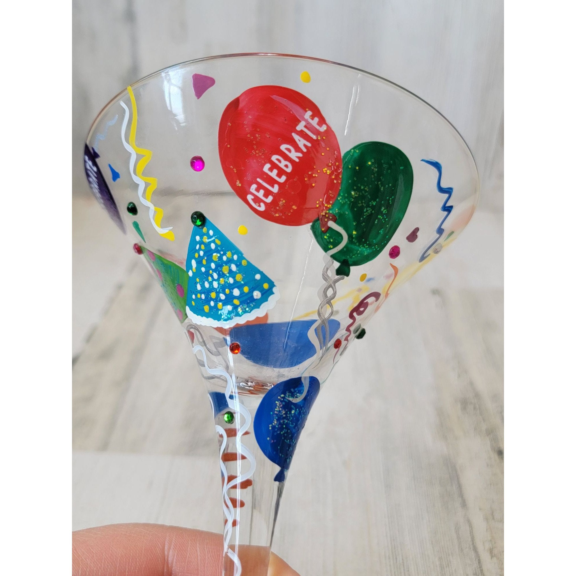 Lolita Celebrate Martini Glass Party Glitter Drinkware Decor - Etsy