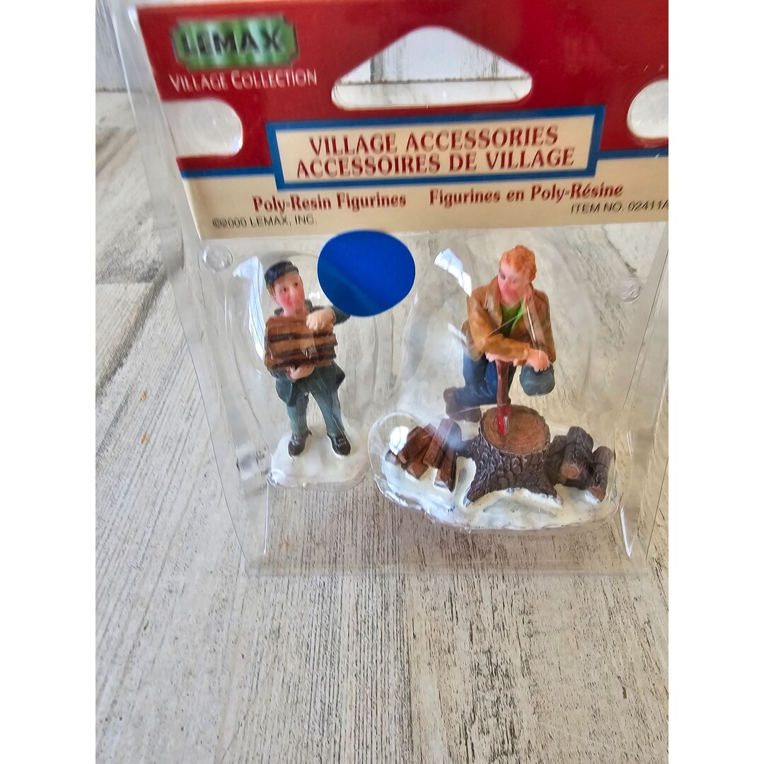Lemax Chopping Wood Boy People Acts Xmas Accessory Village - Etsy